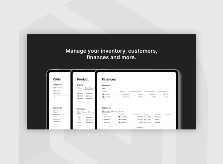 20+ Best Notion Inventory Management Templates
