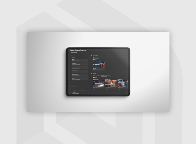 Best Notion Video Game Templates (Game Trackers, Library)